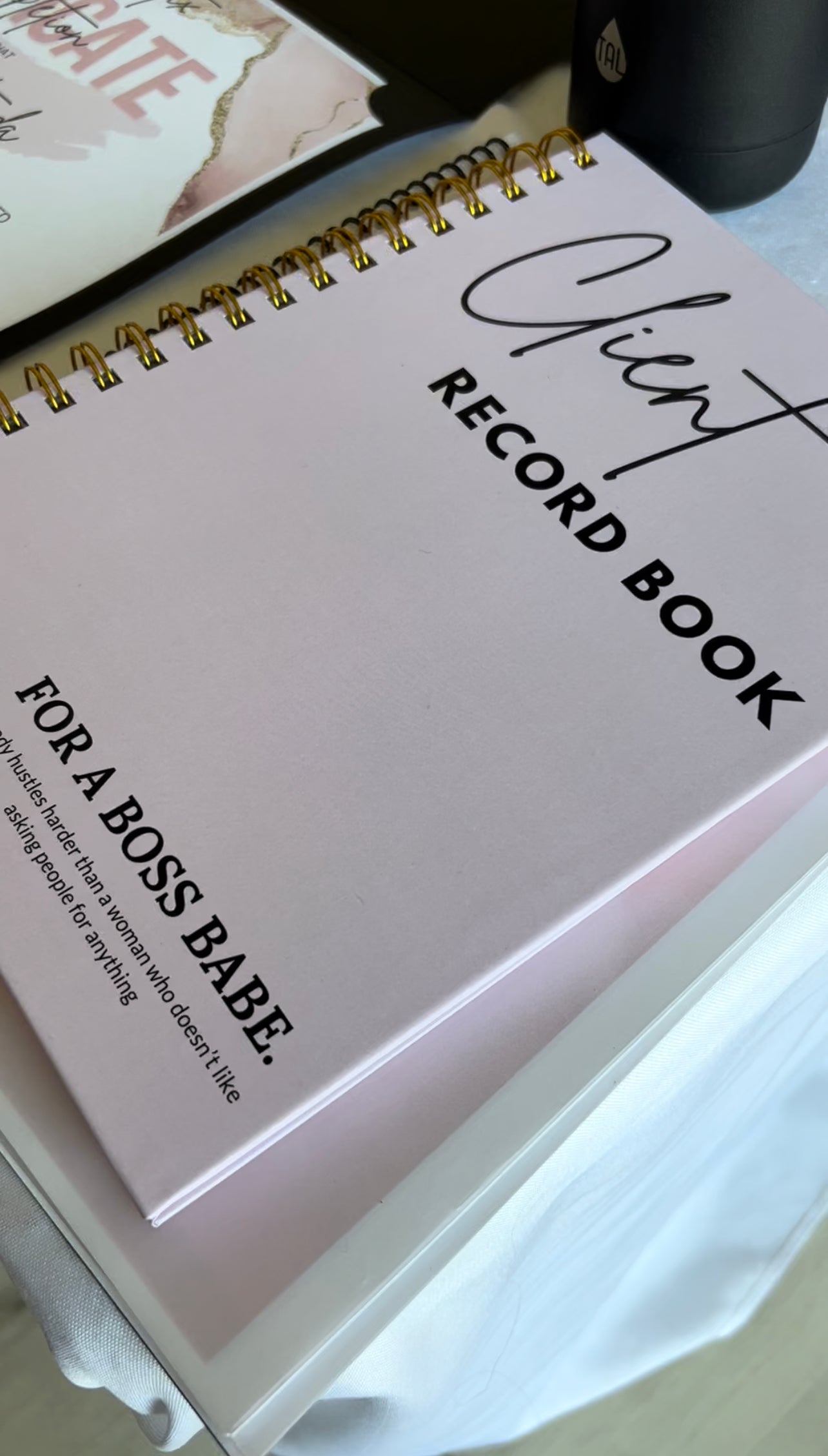 Hardcover Spiral Notebook | Client Record Book | Novaesthetix